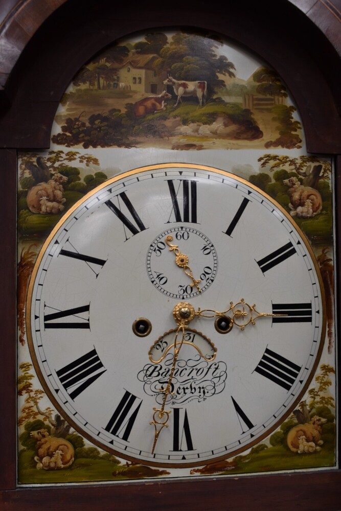 A George III 8 day longcase clock within mahogany case by Bancroft of ...