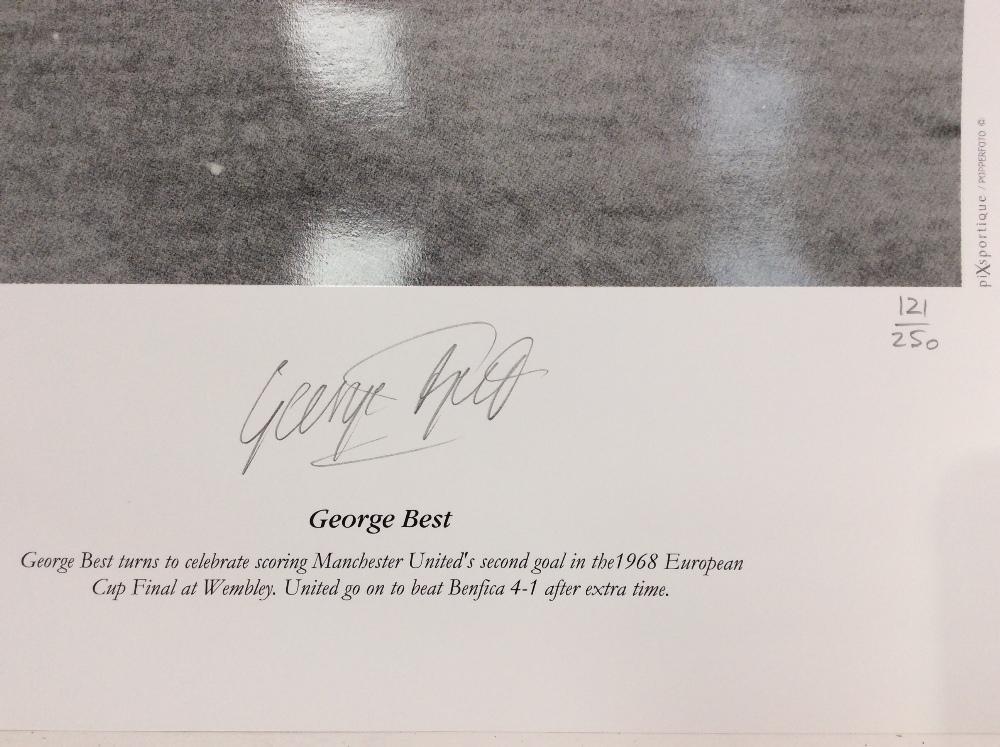 A black and white photograph of Pat Crerand from the FA Cup Final at ...