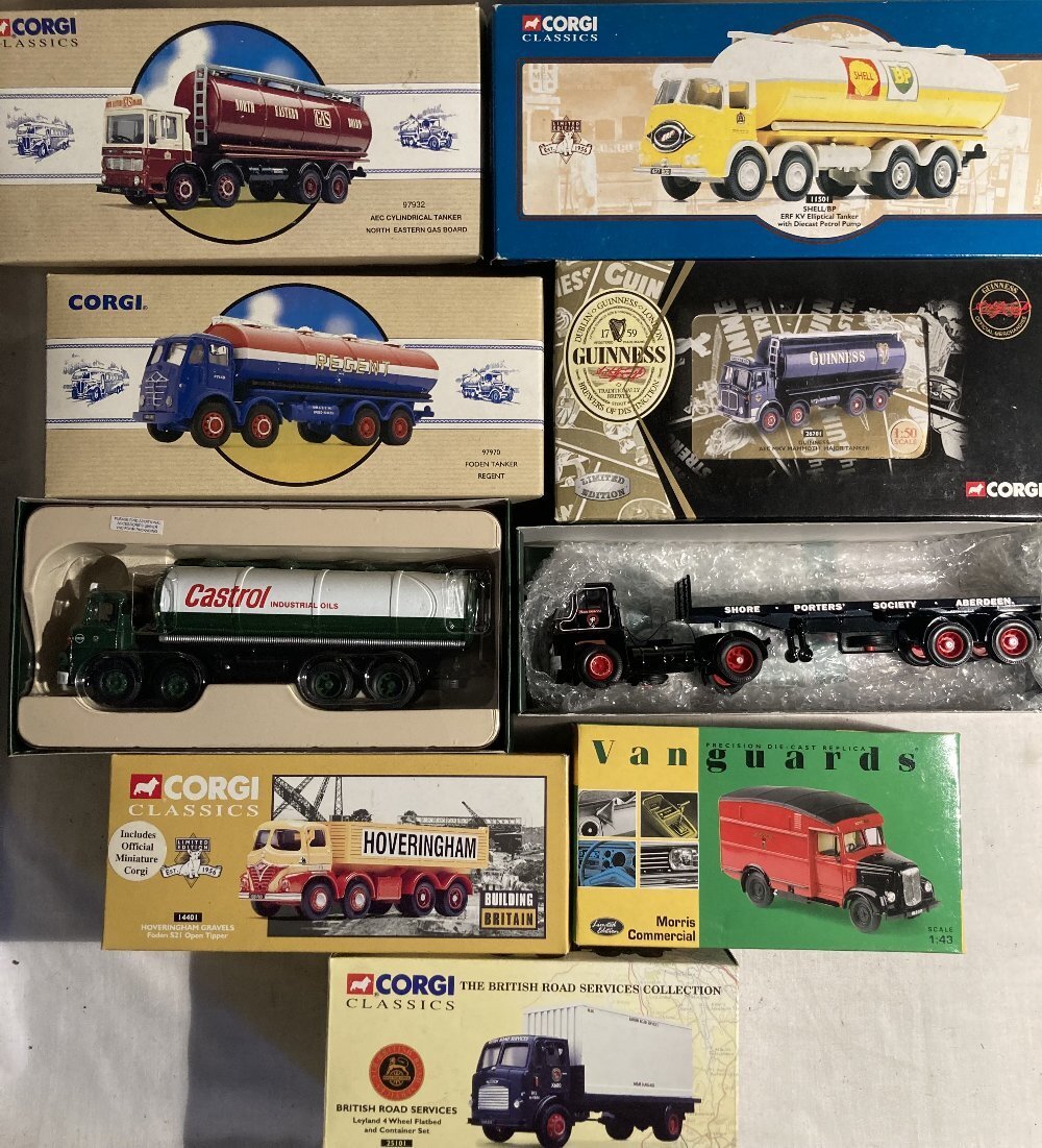 Corgi: A collection of eight boxed Corgi Commercial vehicles to include ...