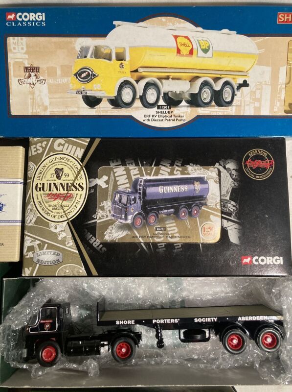 Corgi: A collection of eight boxed Corgi Commercial vehicles to include ...