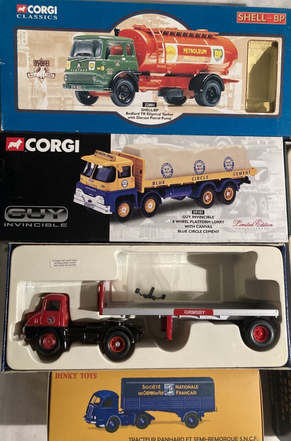 Corgi: A collection of seven boxed diecast commercial vehicles, one ...
