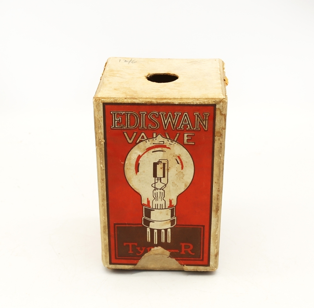 A boxed early to mid 20th century Ediswan radio valve R-Type , and ...