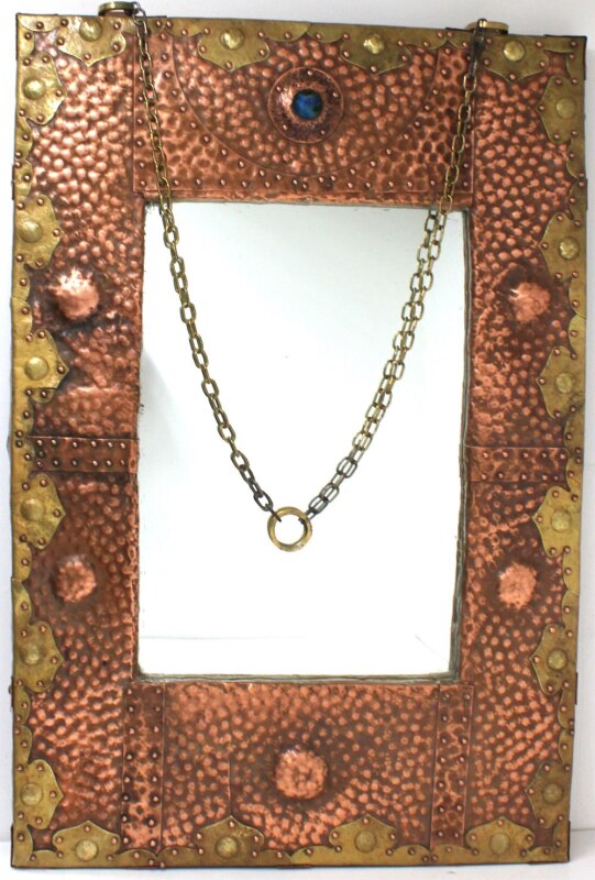 An early to mid 20th century Arts & Crafts style hammered copper and ...