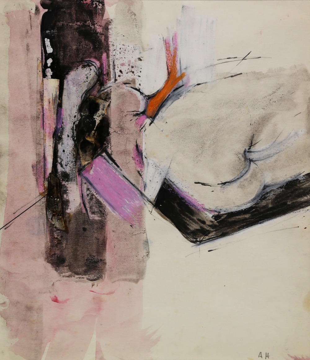 Adrian Heath (British 1920-1992): a framed 'untitled' mixed media on ...