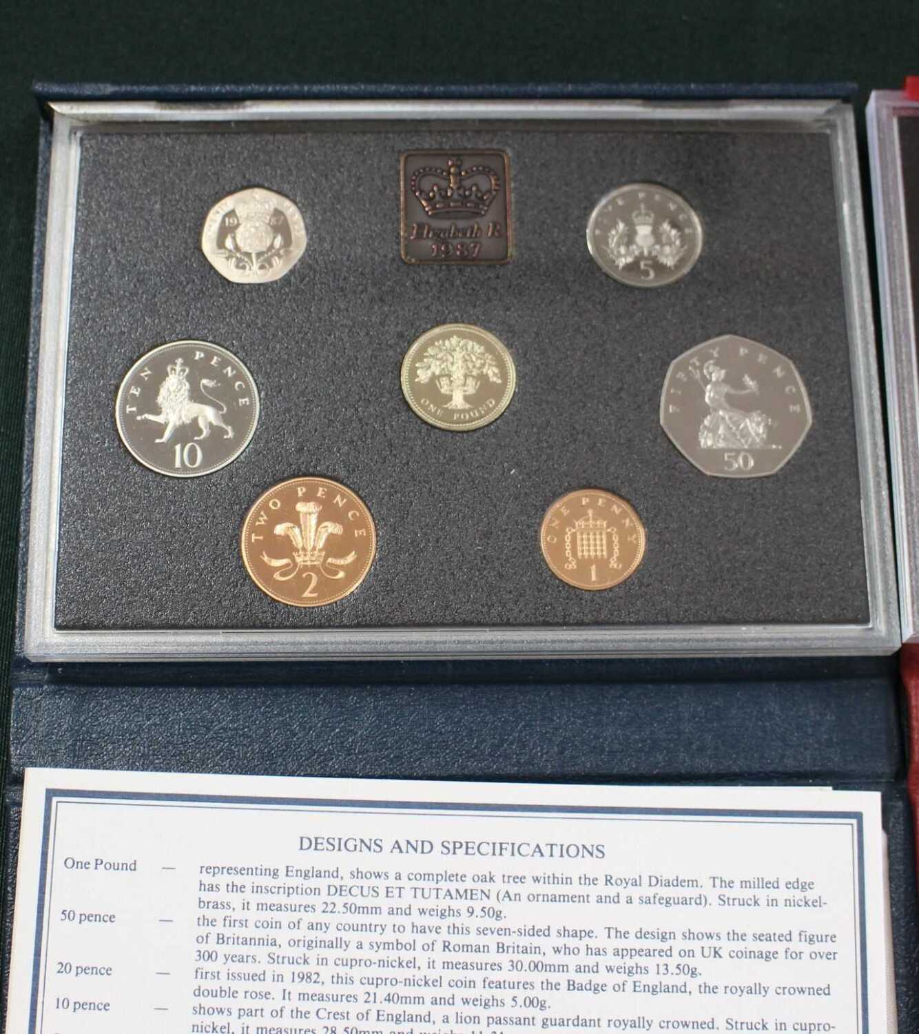 A collection of cased uncirculated proof coin sets in presentation ...