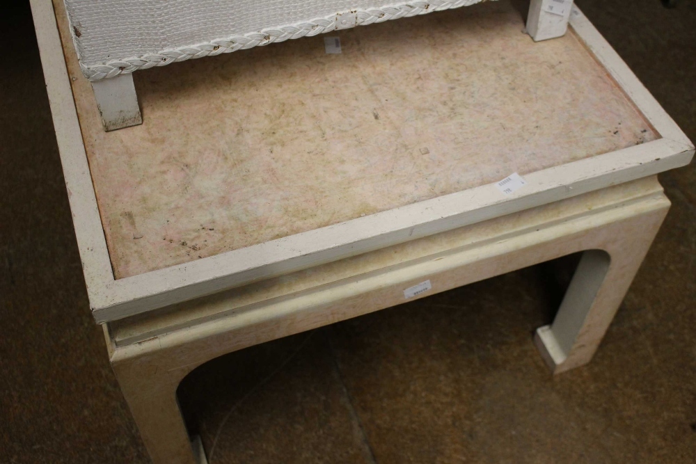2 x LLoyd loom storage box stools 1 x cream low level side table & 1 x ...