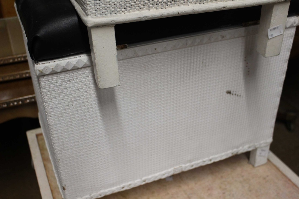 2 x LLoyd loom storage box stools 1 x cream low level side table & 1 x nest of tables, all items ...