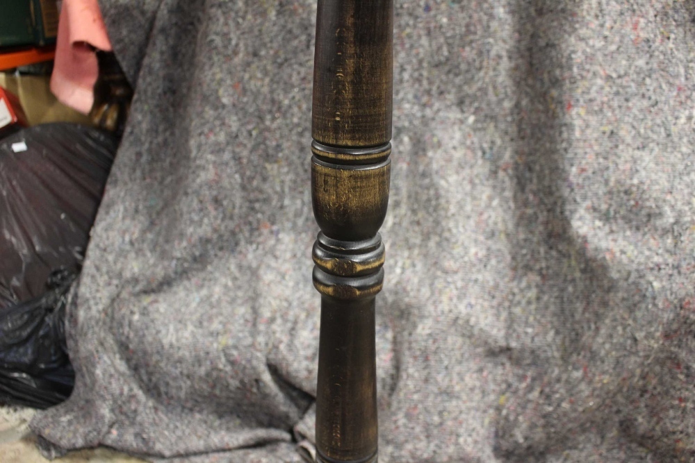 1x ebonised effect lecturn. turned column with 4 splayed feet. Height ...