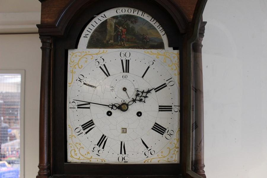 A George III William Cooper of Derby oak longcase clock, circa 1790 ...