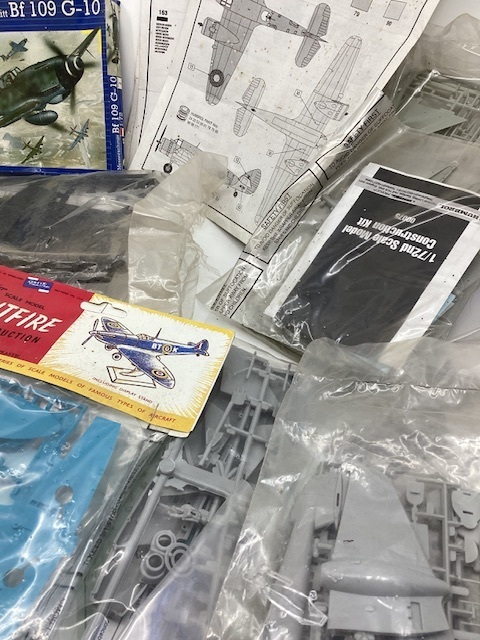 Airfix and other makes of kits of aircraft toys to construct and a box ...