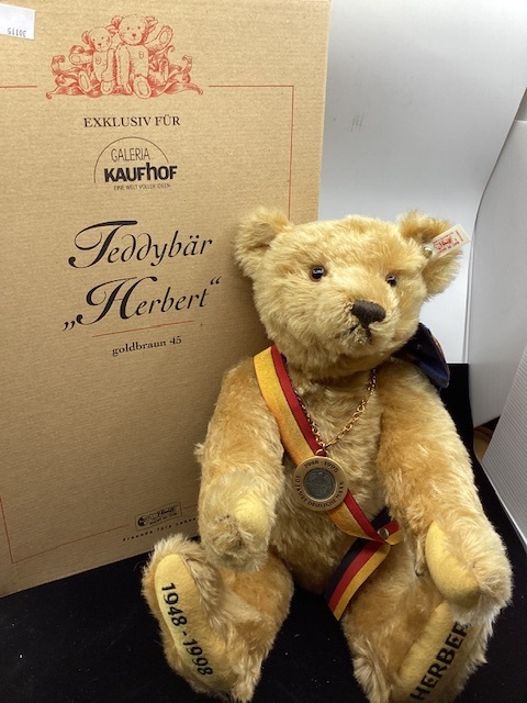 Steiff German Vintage teddy bear 45cm 665395 Special golden Herbert ...