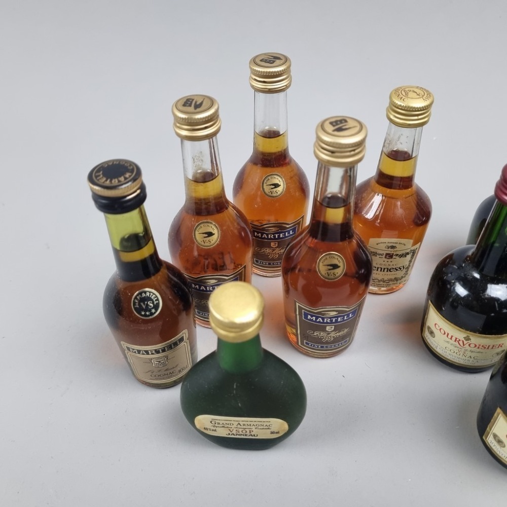 Collection of Cognac and Armagnac Miniatures to include Hennessy ...