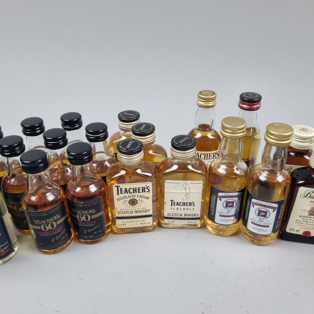 Large Collection of Miniatures to include Whisky, Rum and Spirits ...