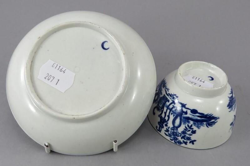 A late eighteenth century blue and white transfer-printed porcelain ...