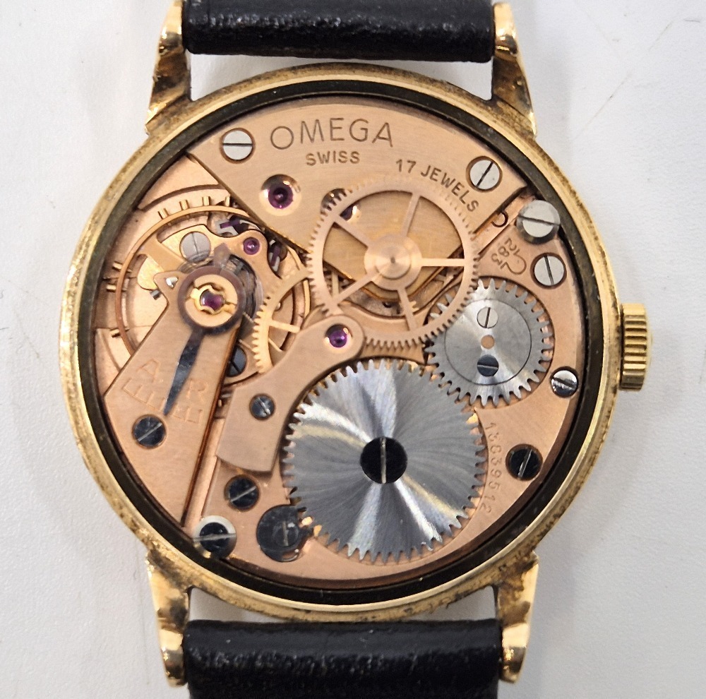 An Omega 18ct. gold gentleman's wrist watch, manual movement, cal.283 ...