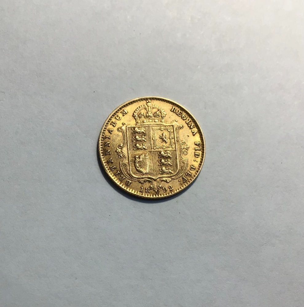 Victorian Jubilee Bust 1892 Half Sovereign.