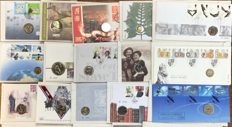 Collection of Royal Mint/ Royal Mail Brilliant Uncirculated Coin First ...