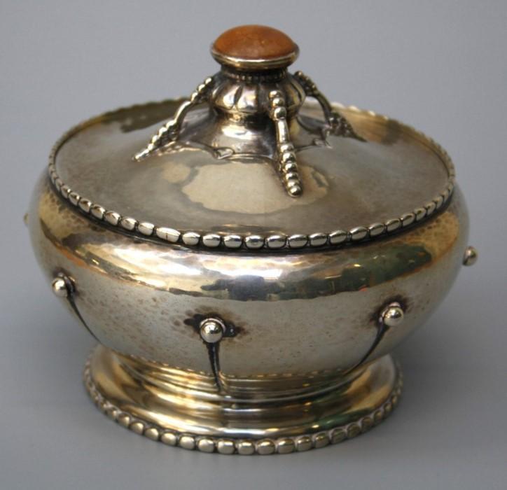Christian F Heise.A Danish Arts and Crafts bowl and cover, circular ...