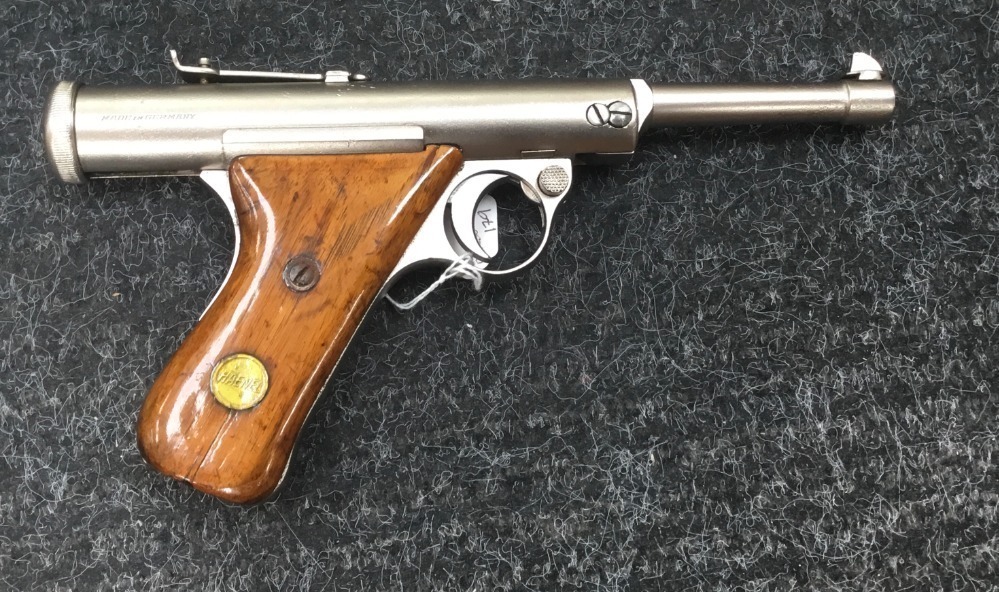 Haenel Mod 28 lever-operated spring-powered break barrel air pistol in ...