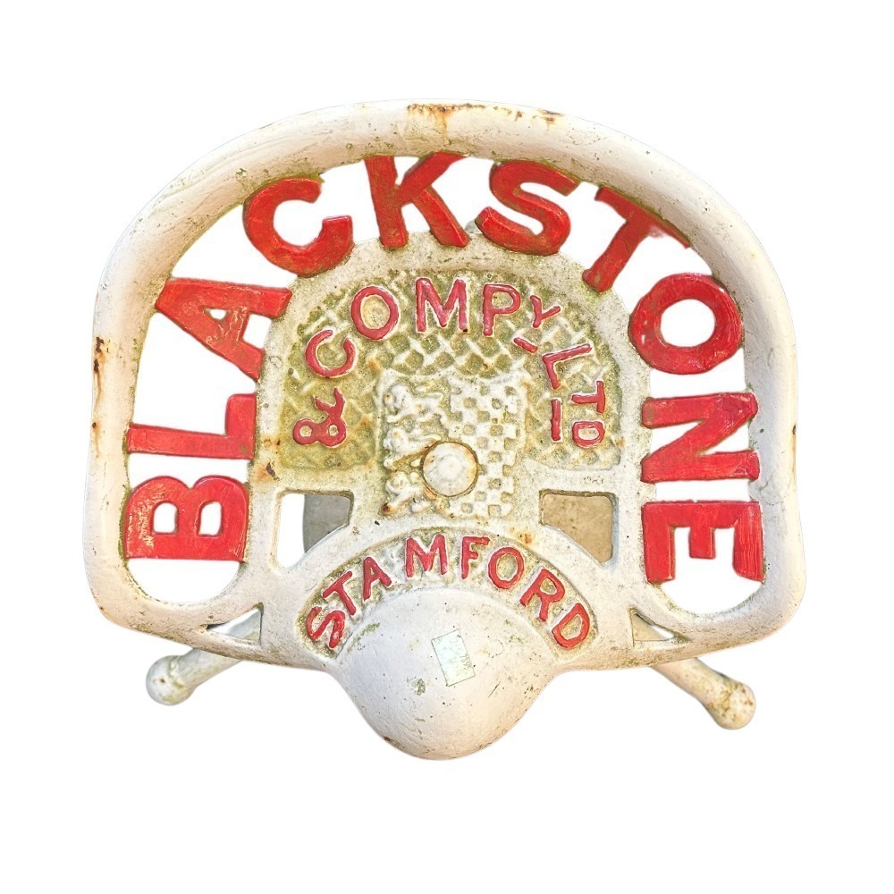 A cast iron Blackstone tractor seat stool, height 60cm.