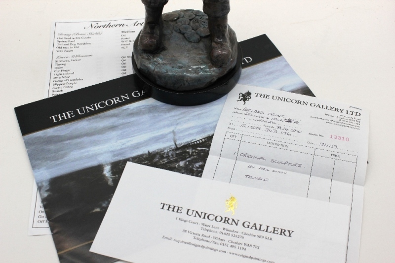 Paul Ehlen: An original sculpture 'Trouble' signed to base and dated 04 ...