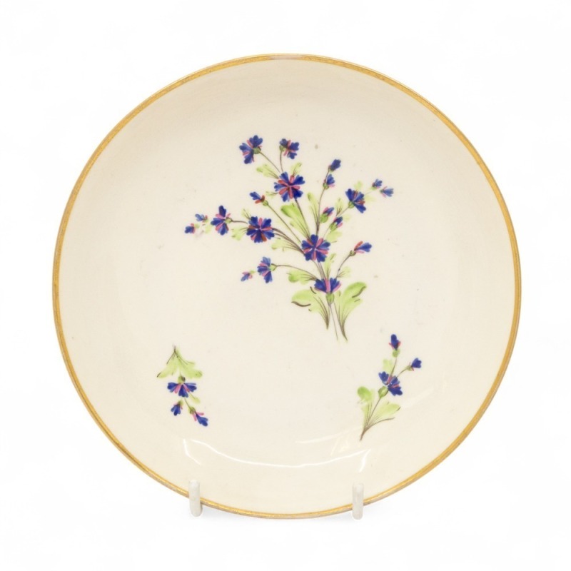 A Pinxton porcelain straight sided teacup and saucer, decorated with a ...