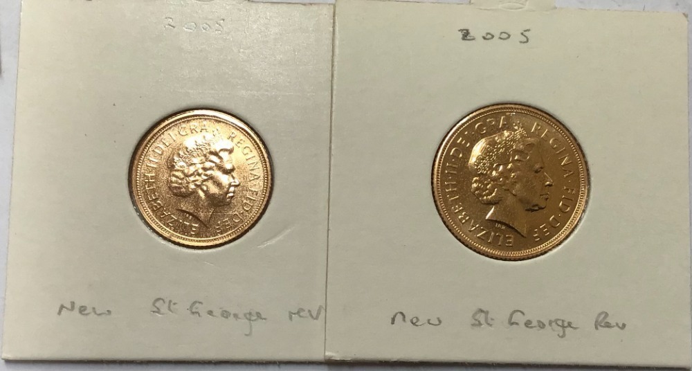Royal Mint 2005 Sovereign and Half Sovereign, Bullion Issue. In Coin ...