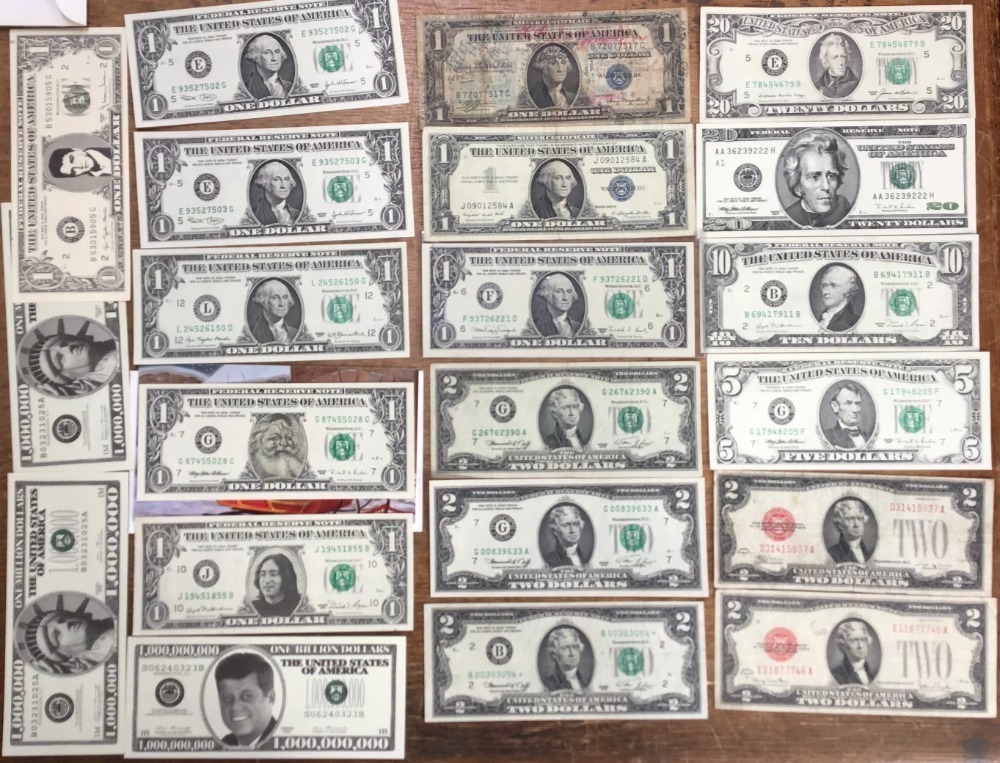 United States Banknotes including $20 series 1985 & 1996, $10 series ...