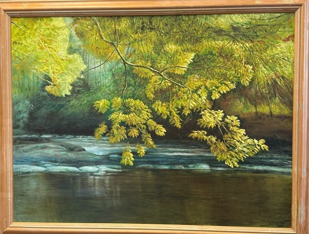 Victor Bramley (1933-2014). On the Llugwy Rivers of Light (Betws y Coed ...