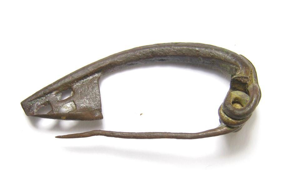 Roman Colchester Brooch. Circa 1st century AD. Copper-alloy, 8.92 grams ...