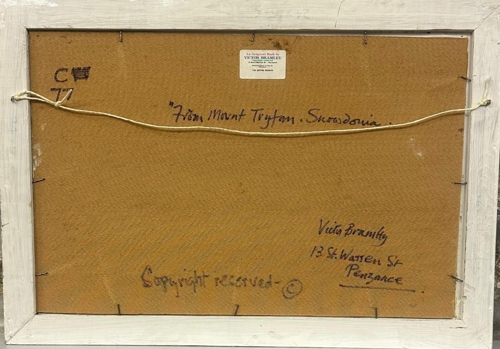 Victor Bramley (1933-2014). Mount Tryfan, Snowdonia. Oil on board ...