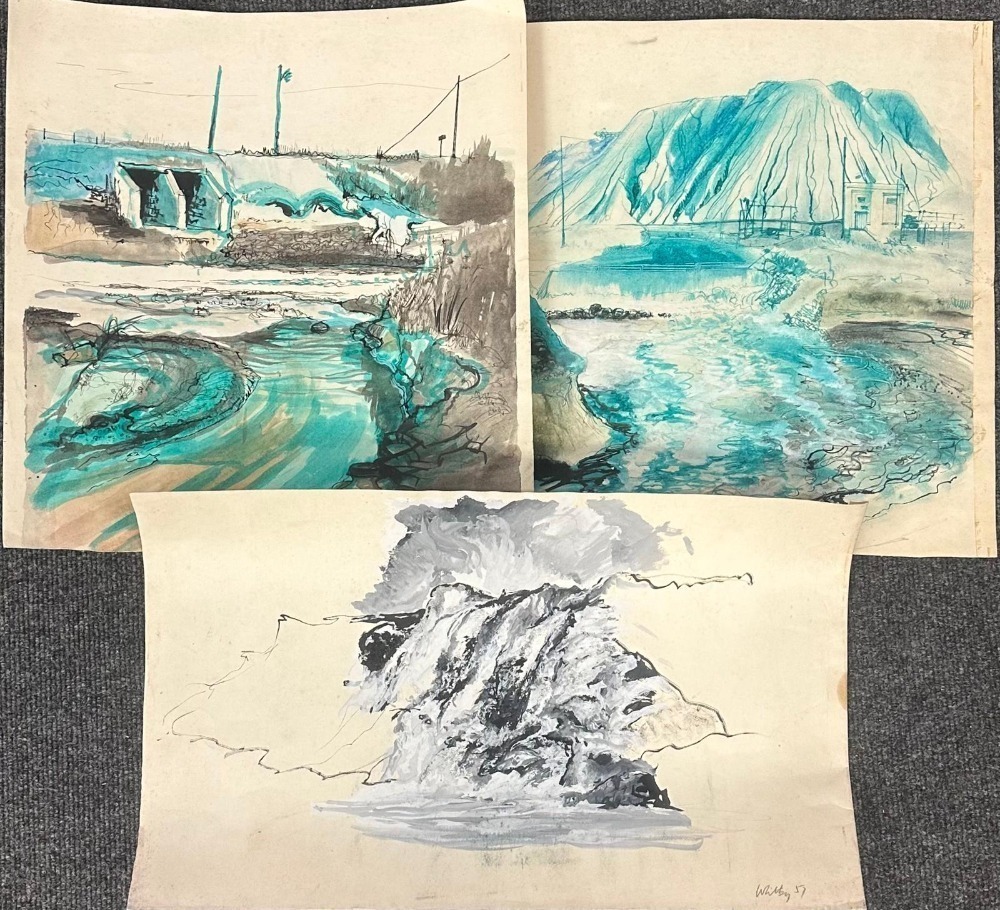 Victor Bramley (1933-2014). A collection of 10 early unframed works of ...