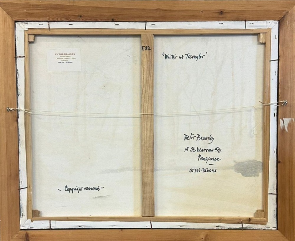 Victor Bramley (1933-2014). Winter at Trevaylor. Acrylic on canvas ...