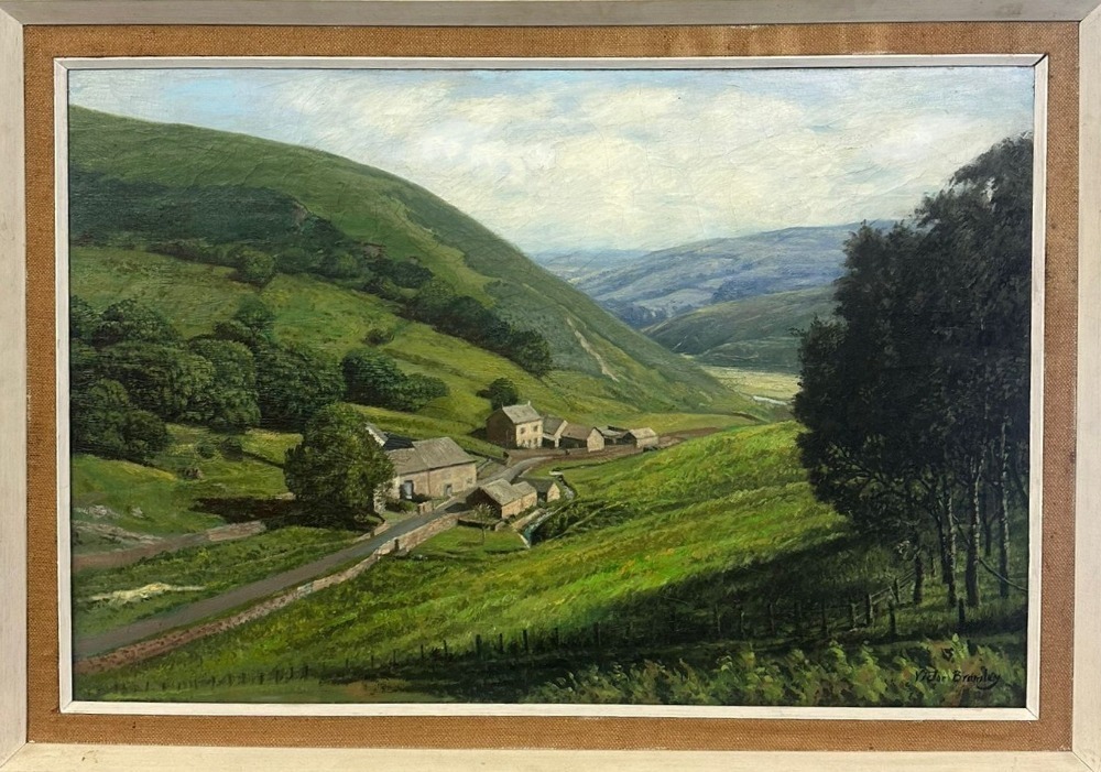 Victor Bramley (1933-2014). Sykes-Trough of Bowland. Oil on canvas ...