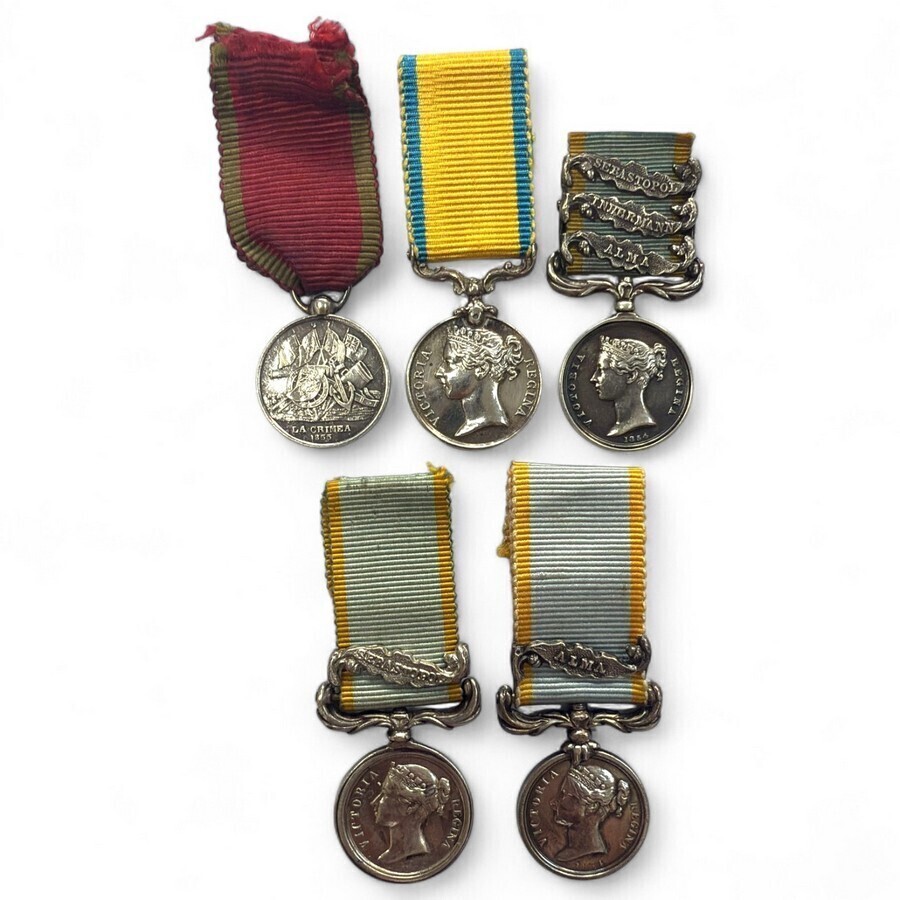 Five miniature Crimean War (1853-56) campaign medals to include a ...