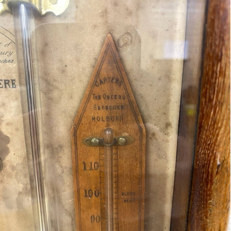 An Admiral Fitzroy's barometer. Measuring approximately 94cm x 5cm ...