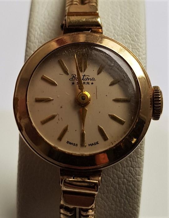 A 9ct. gold Bentima Star ladies' bracelet watch, c.1977, manual ...