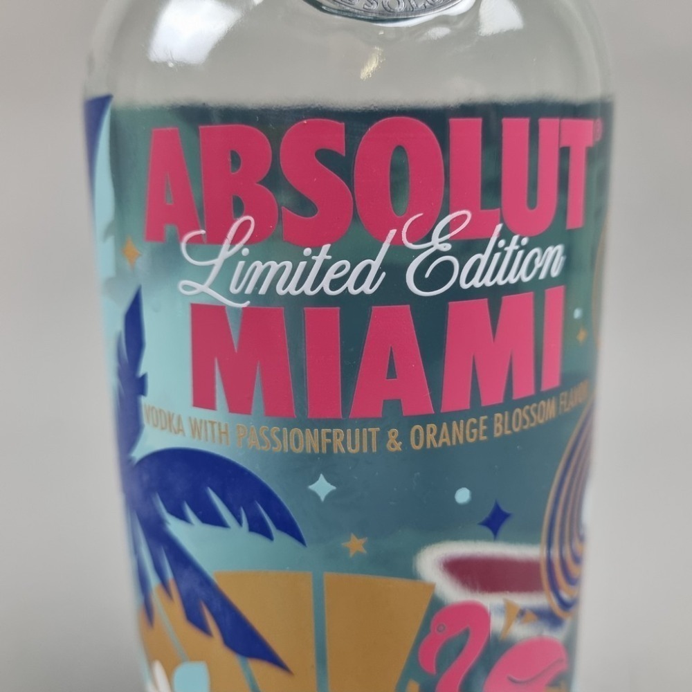 Absolut Miami Limited Edition, Passionfruit & Orange Blossom Flavoured ...