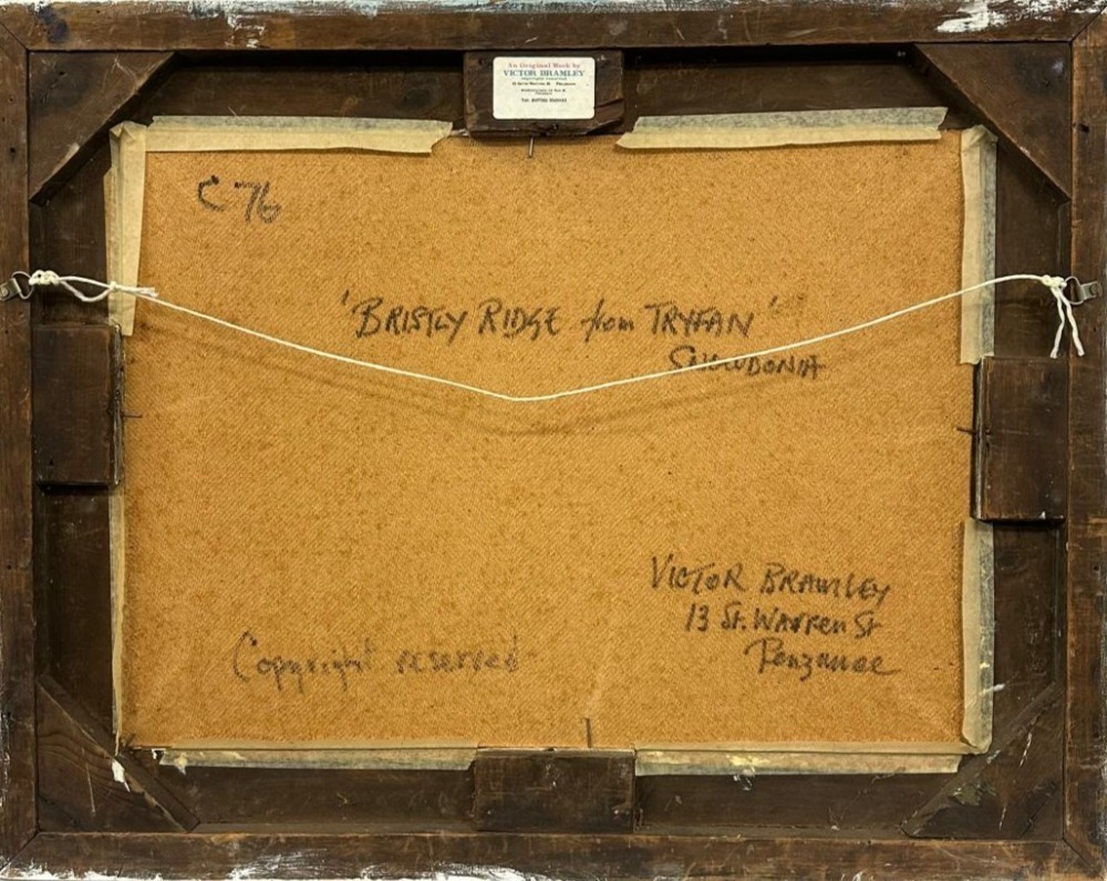 Victor Bramley (1933-2014). Bristly Bridge from Mount Tryfan, Snowdonia ...