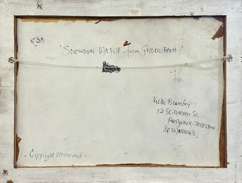 Victor Bramley (1933-2014). Snowdon Massif from Glyder Fach. Oil on ...