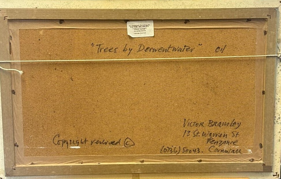 Victor Bramley (1933-2014). Trees by Derwent water Oil on board. Signed ...