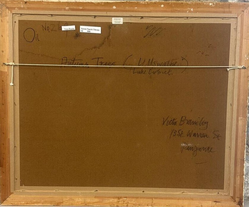 Victor Bramley (1933-2014). Autumn Trees (Ullswater Lake District). Oil ...