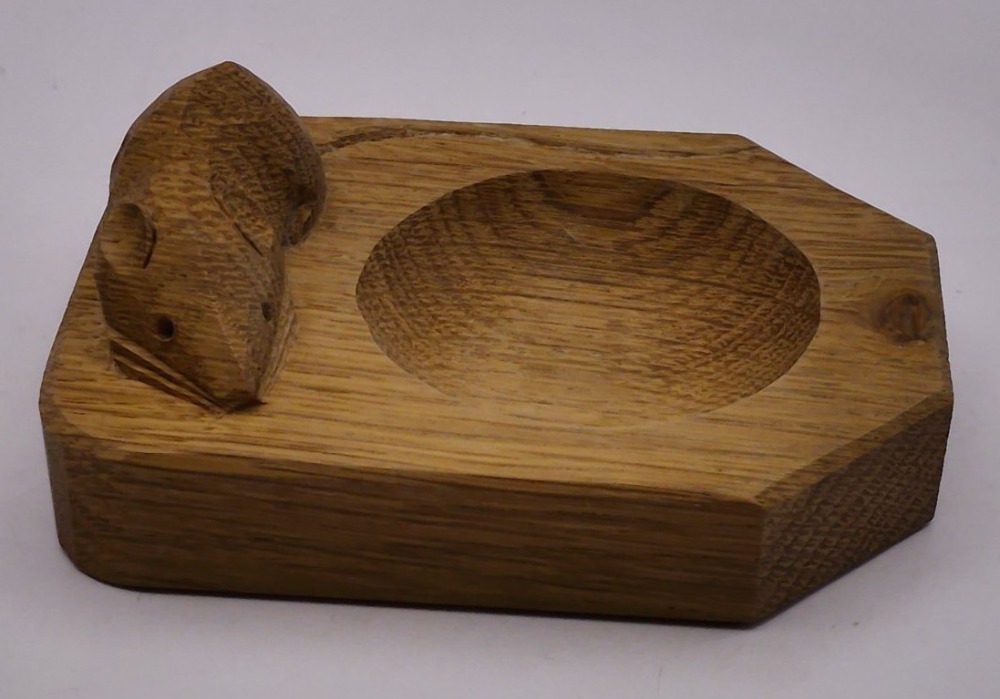 Robert Mouseman Thompson (1876-1955) A 20th century carved oak ashtray ...