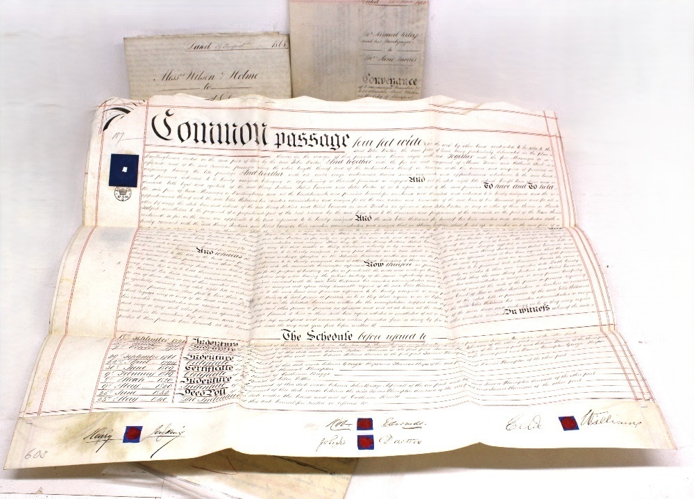 A collection of five indentures, three mid 19th Century and two early ...
