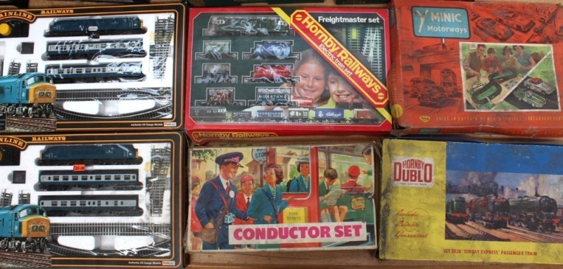 One box of assorted model railway train sets to comprise: Airfix BR ...