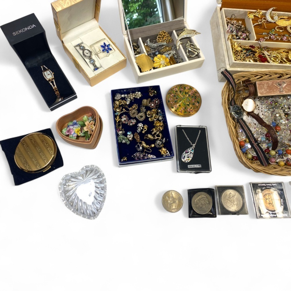 Large Collection Of Assorted Costume Jewellery In Two Boxes