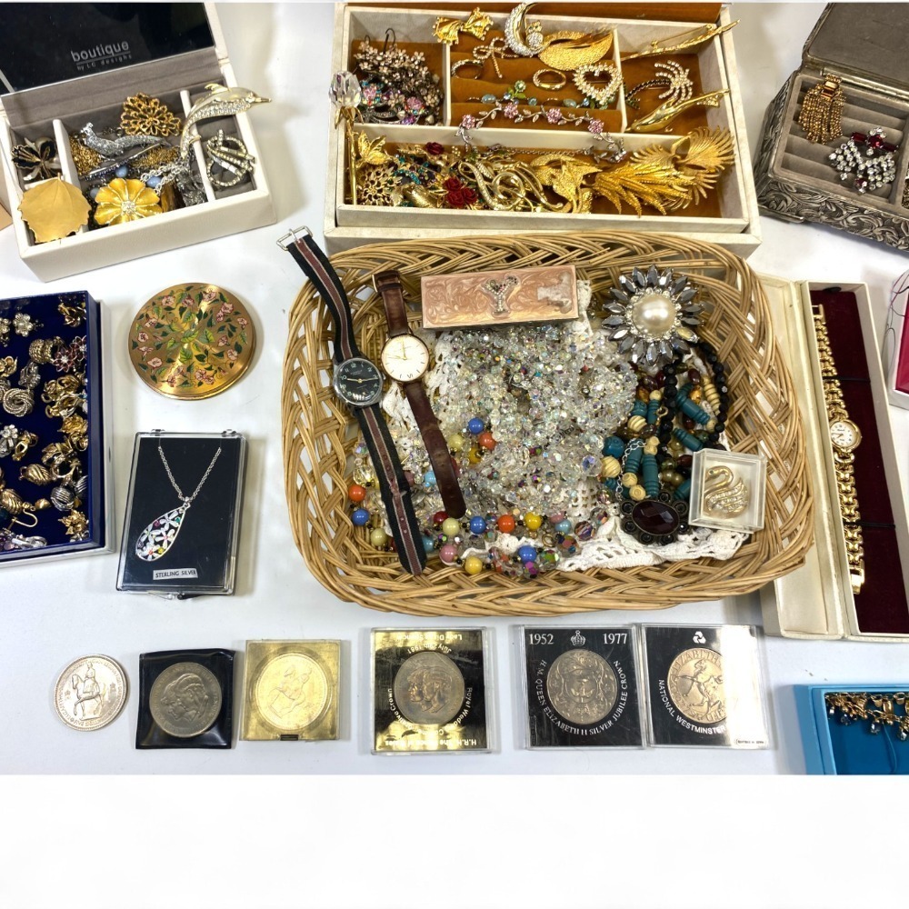 Large Collection Of Assorted Costume Jewellery In Two Boxes