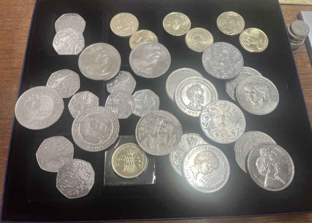 Selection of collectible coins to include £5 £2 & 50p plus various pre ...