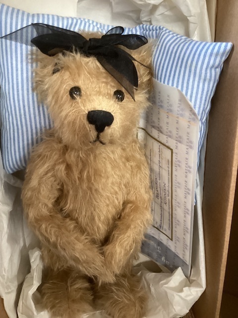 Ashton Drake box white mini teddy bears larger together with doll and a ...