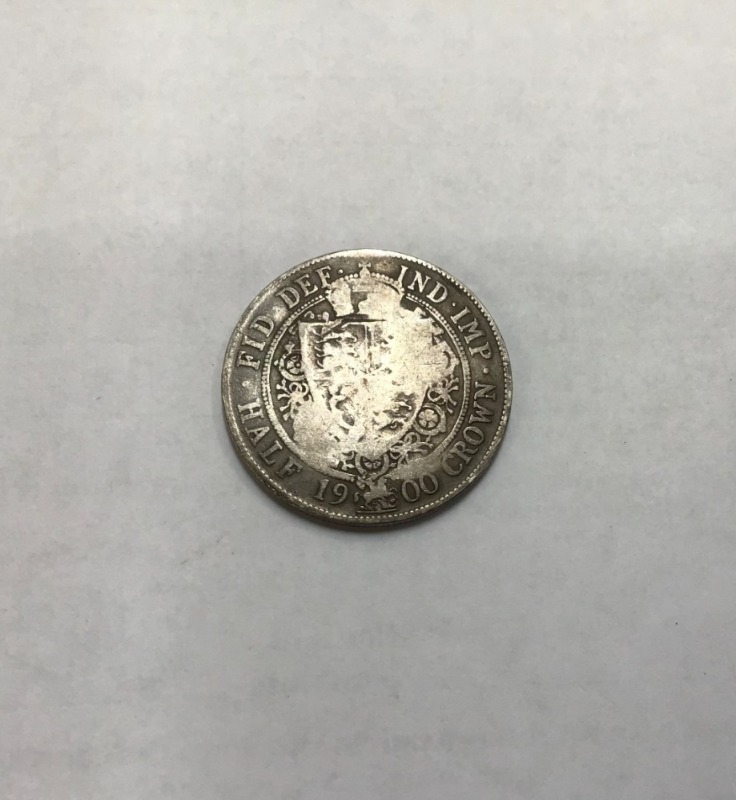 Rare Victorian Double Struck 1900 Halfcrown, Obverse only, miss ...